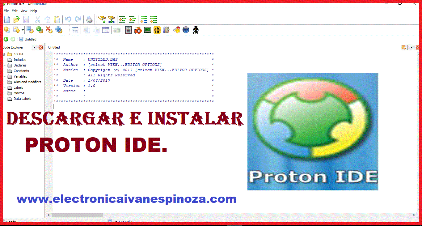 COMO DESCARGAR E INSTALAR PROTON IDE BASIC.