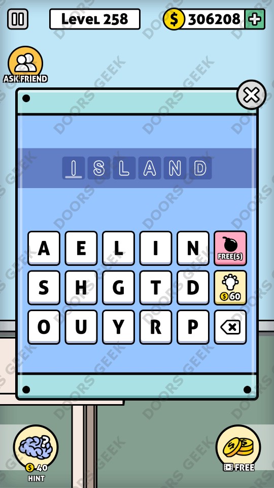 Escape Room: Mystery Word Level 258 Answer ~ Doors Geek