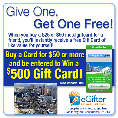 eGifter: Give One, Get One! And be Entered to Win!