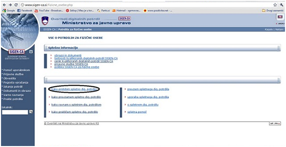 Aleksander Grmovšek osebni blog: Digitalni certifikat SIGEN-CA