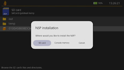 yyoosskのメモ: ニンテンドースイッチ nspインストール、ファイルブラウザ、チケット編集など様々な機能があるGoldleaf紹介