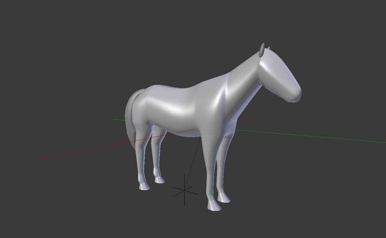 high low poly of the horse for texturing/normal map