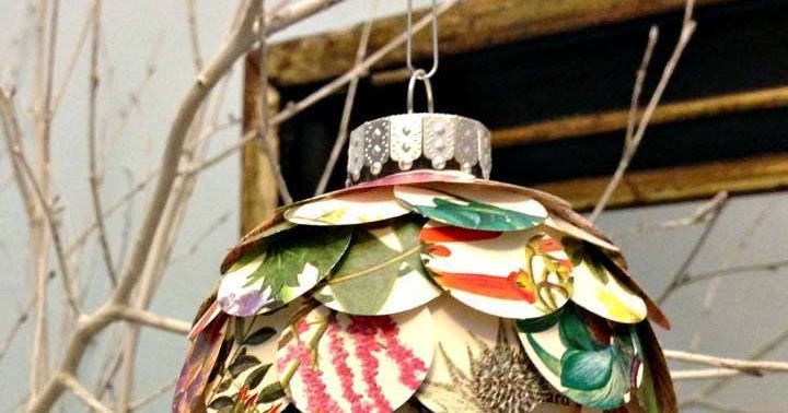 How to Recycle: Recycled Christmas Card-Ball Ornaments