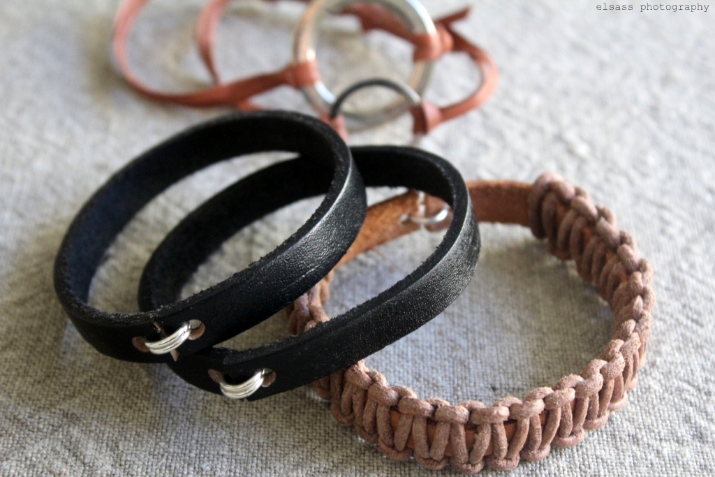 elsass: DIY: MORE LEATHER BRACELETS