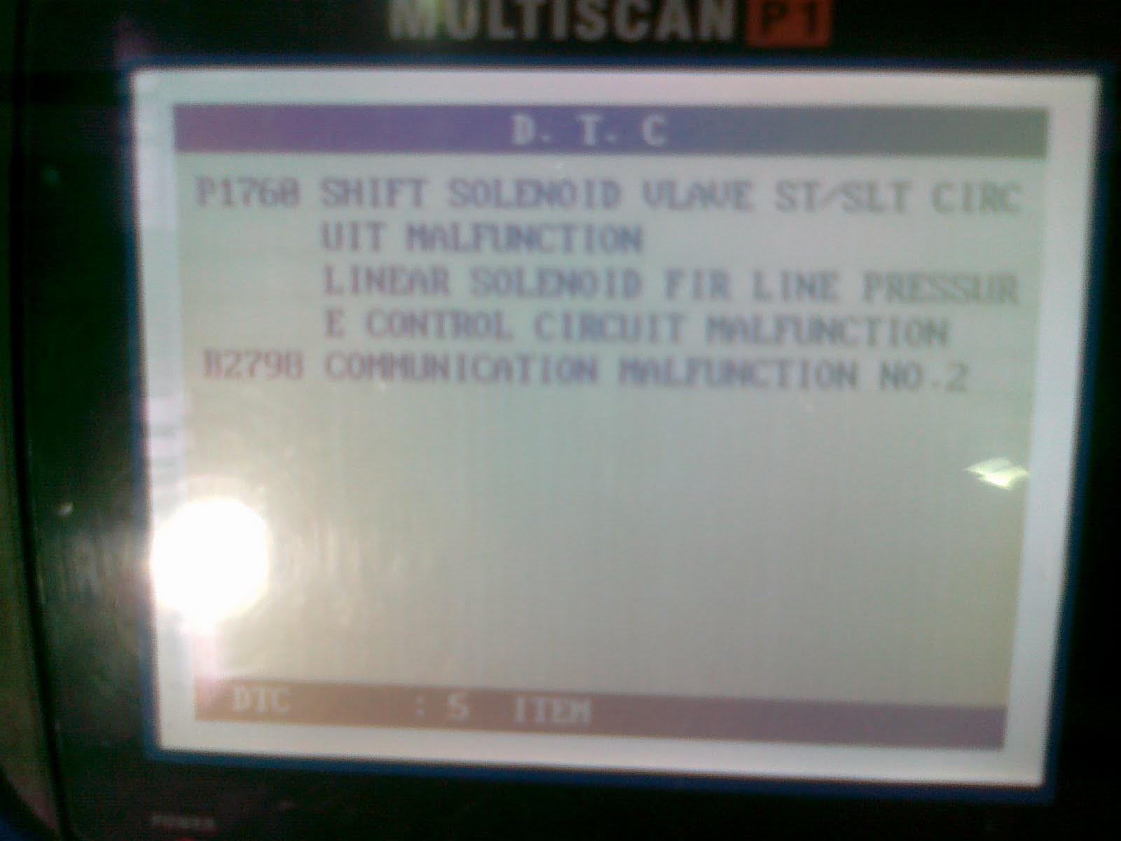 TTEC4826: WS5 SCAN TOOL DIAGNOSATICS