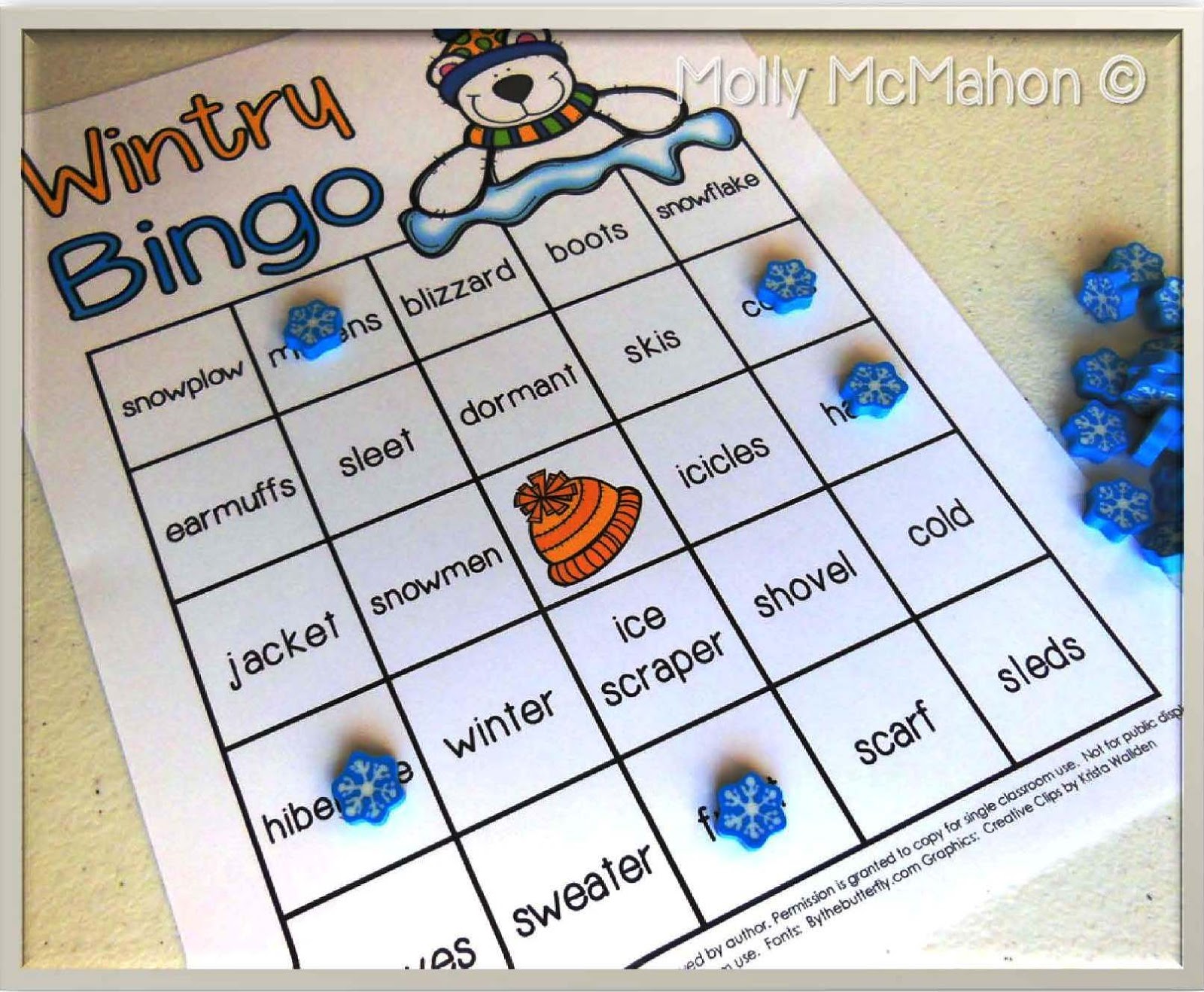 Lessons by Molly: Winter Bingo For Children