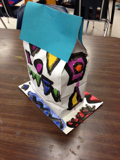 Elfers Art Room: 1st grade House Sculptures