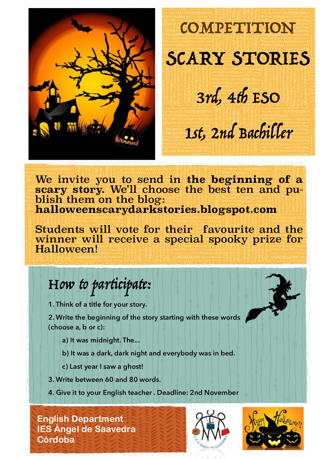 Blog de Pilar Torres: HALLOWEEN: Activities and Competition "Scary stories"