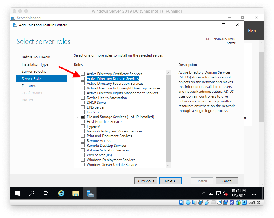 Installing ADDS (Active Directory Domain Services) Role To Windows ...