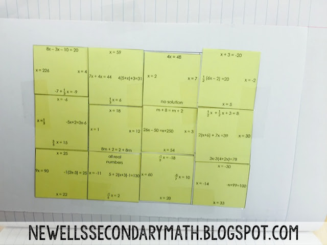 Solving Equations Flip-book for INB | Mrs. Newell's Math