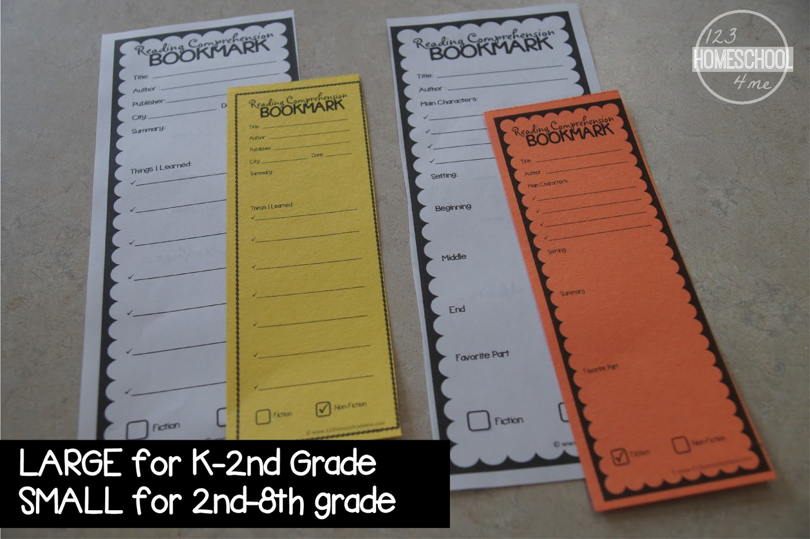 Reading Comprehension Bookmarks