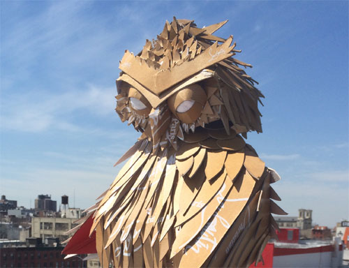 My Owl Barn: Artist Creates Amazing 6 Foot Tall Sculptures With Shoe Boxes