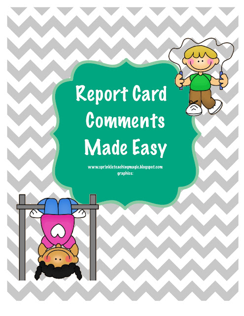 Sprinkle Teaching Magic: Report Card Comments Made Easy
