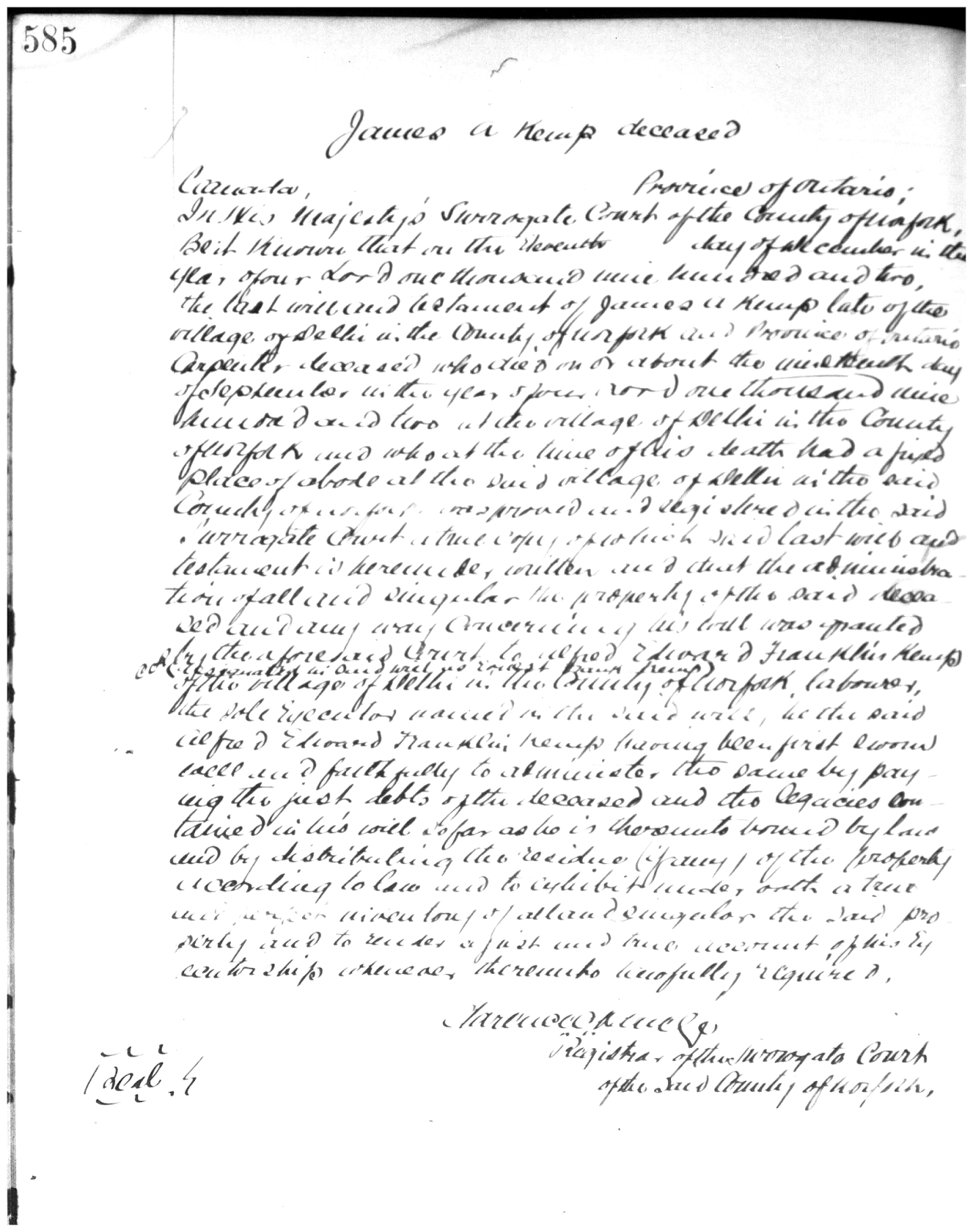 Genea-Musings: Amanuensis Monday - Post 216: Probate Records of James A ...