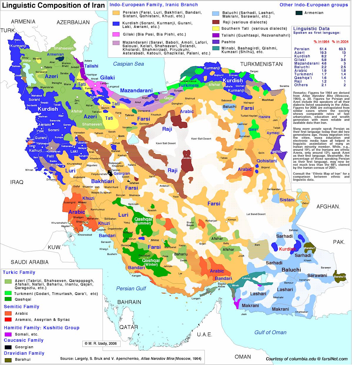 Map Of Iran And Neighboring Countries