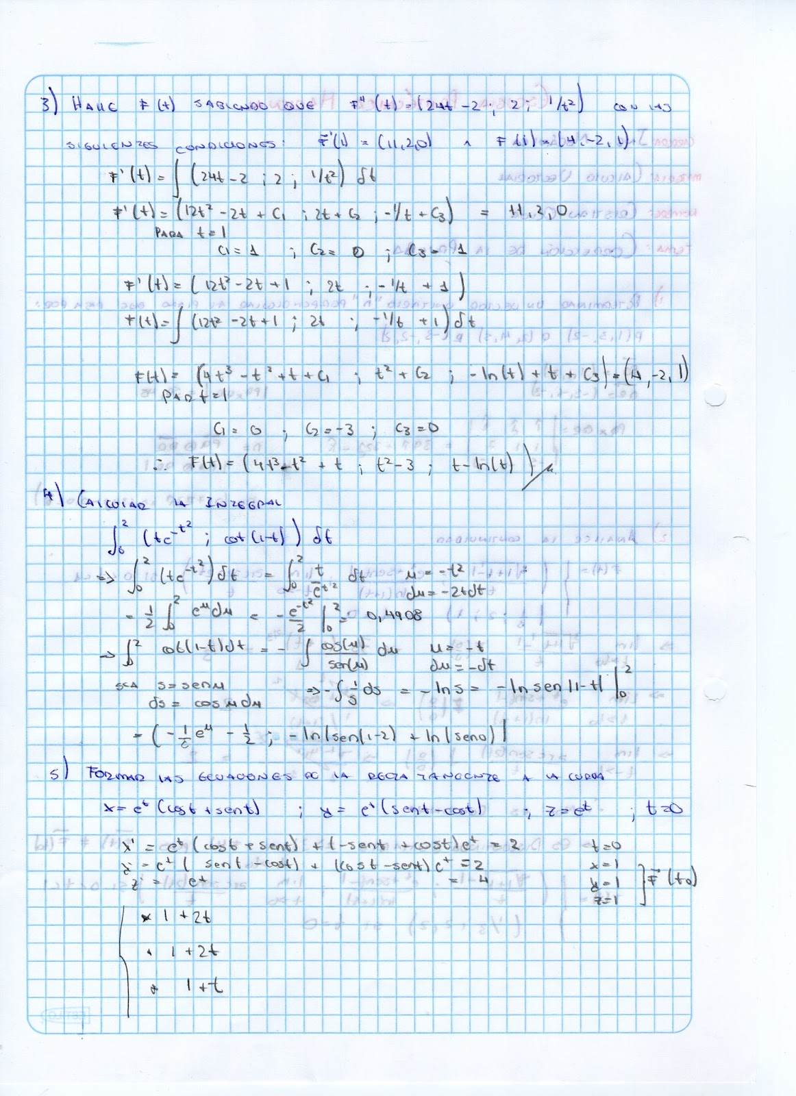 CÁLCULO VECTORIAL: Correccion de la prueba CÁLCULO VECTORIAL: Correccion de la prueba