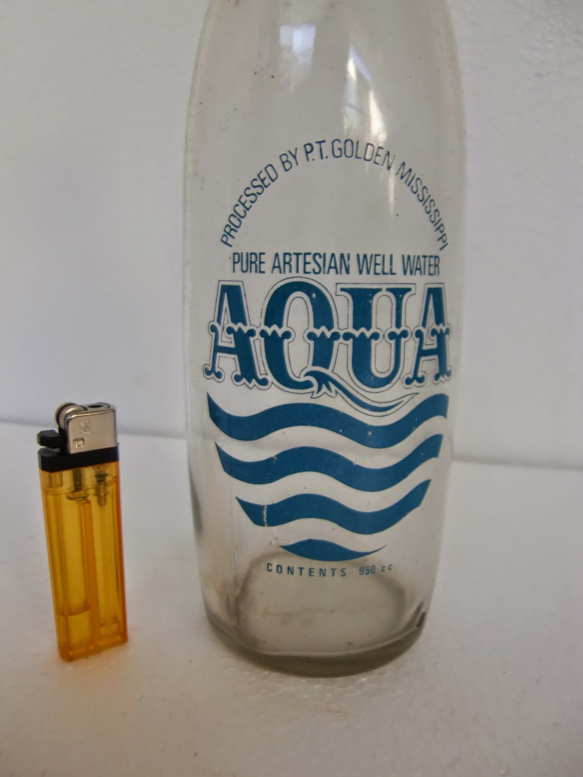 CILEGON ANTIK: Botol Kaca AQUA - 950 cc