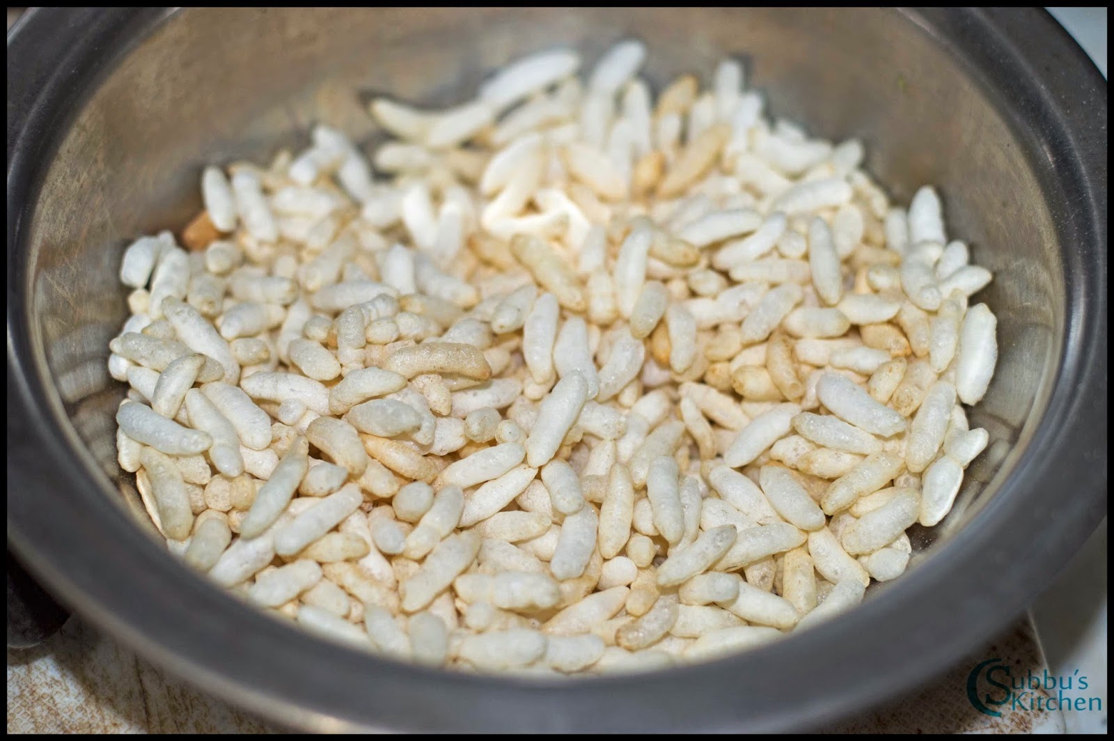 Beach Style Pori Recipe - Subbus Kitchen