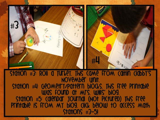 Eberhart's Explorers: Thanksgiving Math and Literacy Work Stations