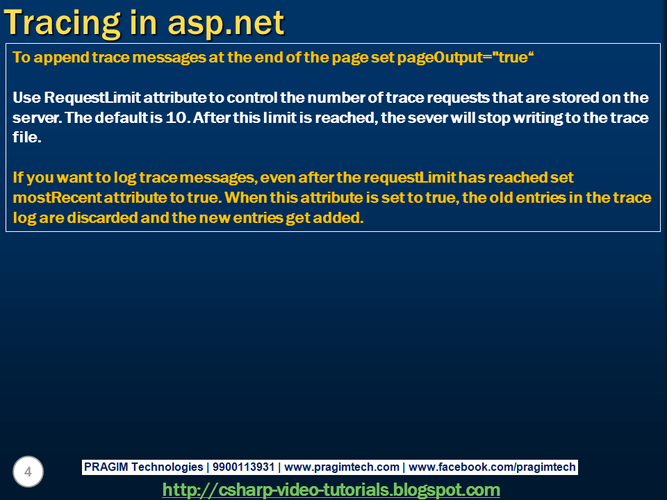 Sql Server Net And C Video Tutorial Part 79 Tracing In