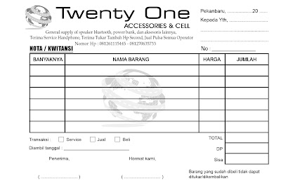 Cetak Nota Toko Ponsel di Pekanbaru ~ Print Corner