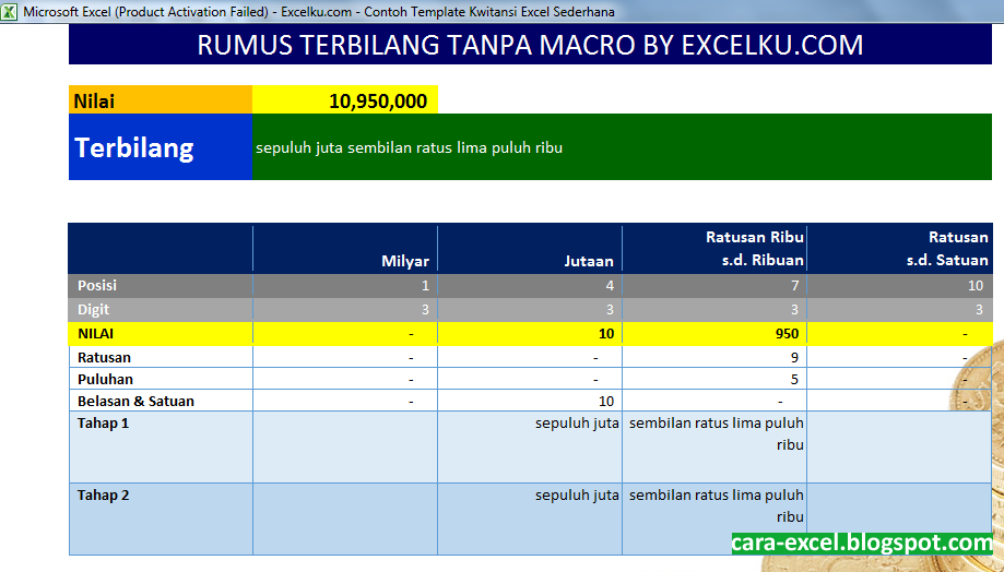 Cara Membuat Kwitansi Menggunakan Excel - Cara-Excel