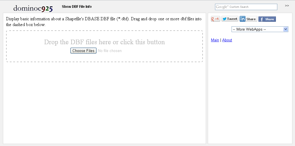 Dominoc925 Webapp To Show Dbase Dbf File Information