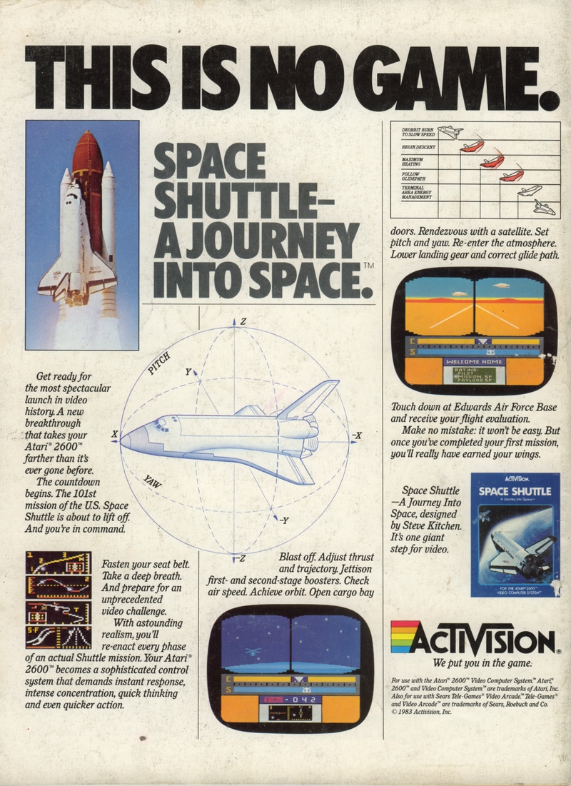 Space Shuttle 1983 Activision game