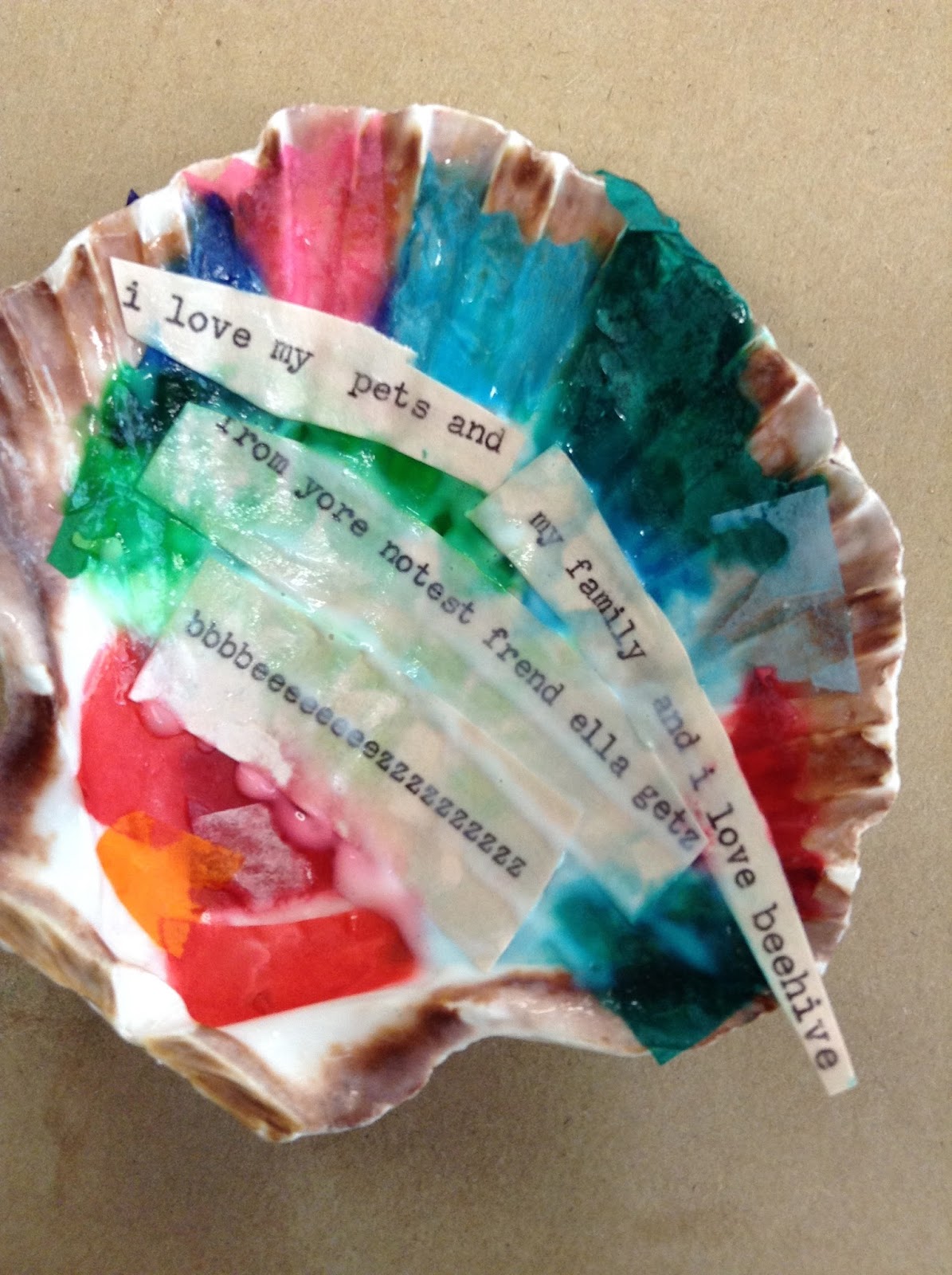beehive ART: sally sells seashell messages