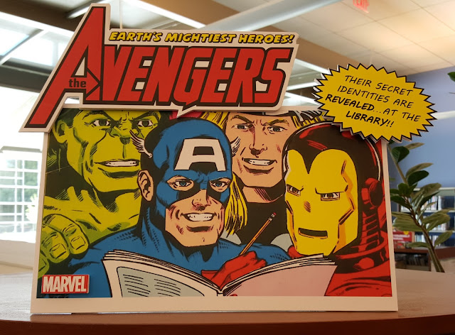 Literary Hoots: The Avengers! Summer Reading Library Display