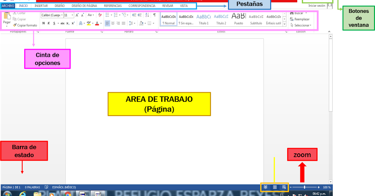 Partes del microsoft word