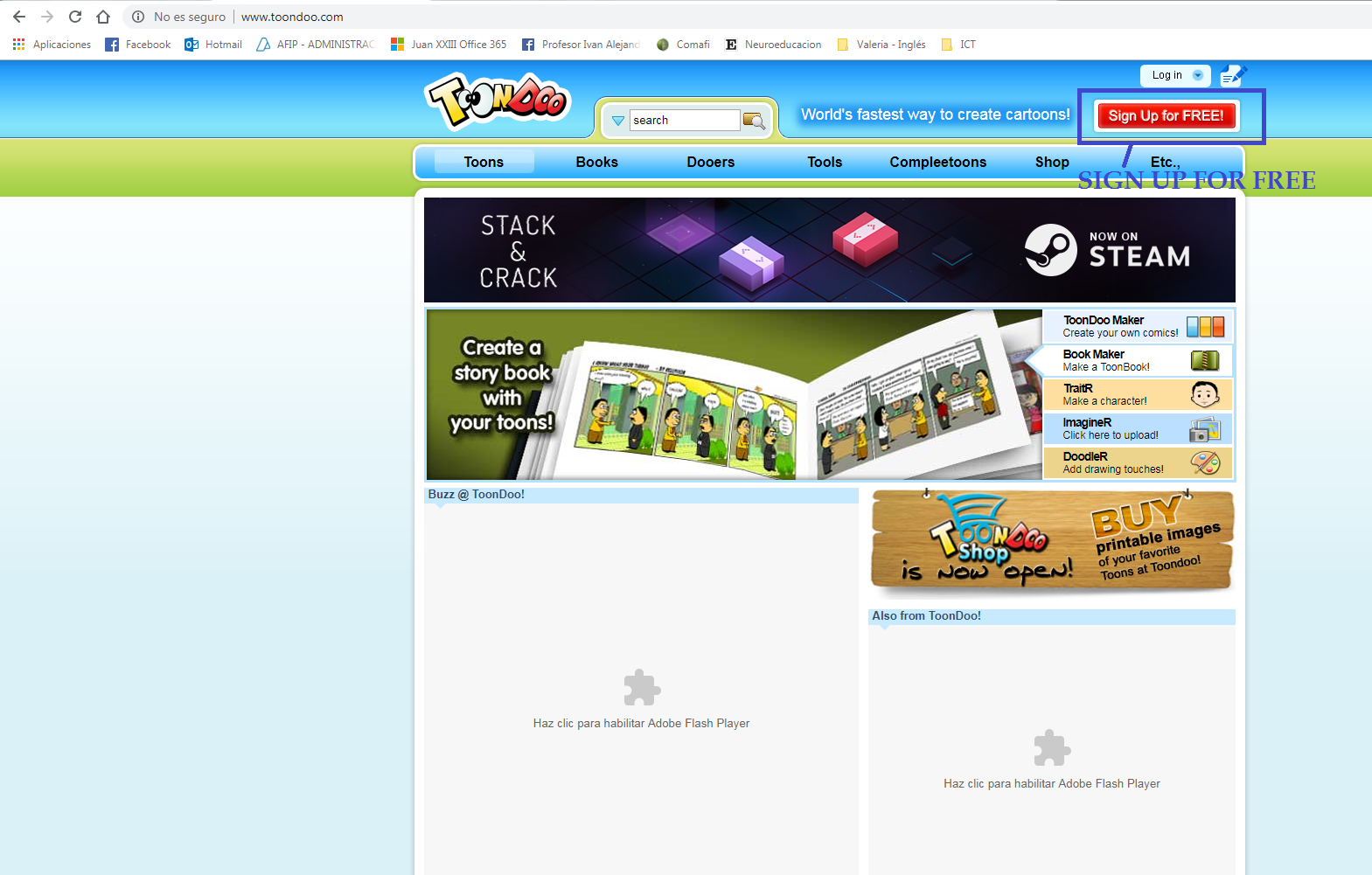 Valeria's ICT PLE : Toondoo Tutorial