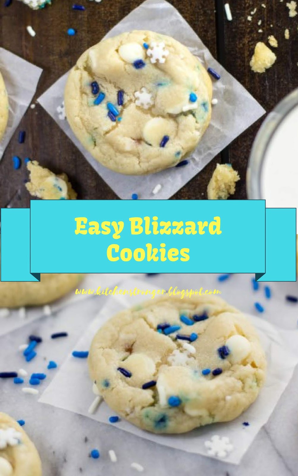 Easy Blizzard Cookies #christmas #cookies