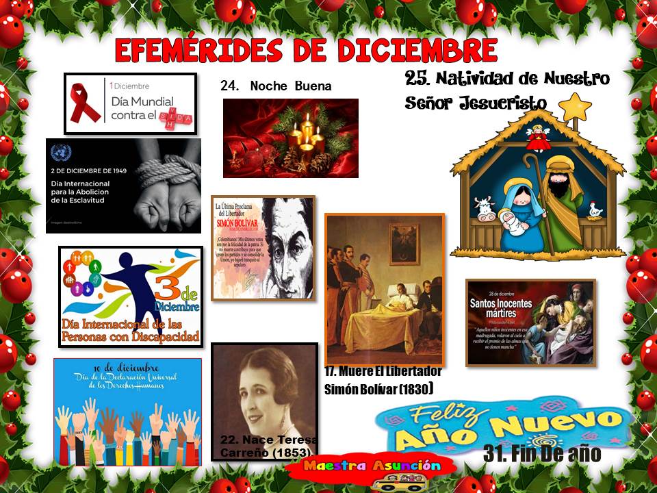 Efemérides De Diciembre