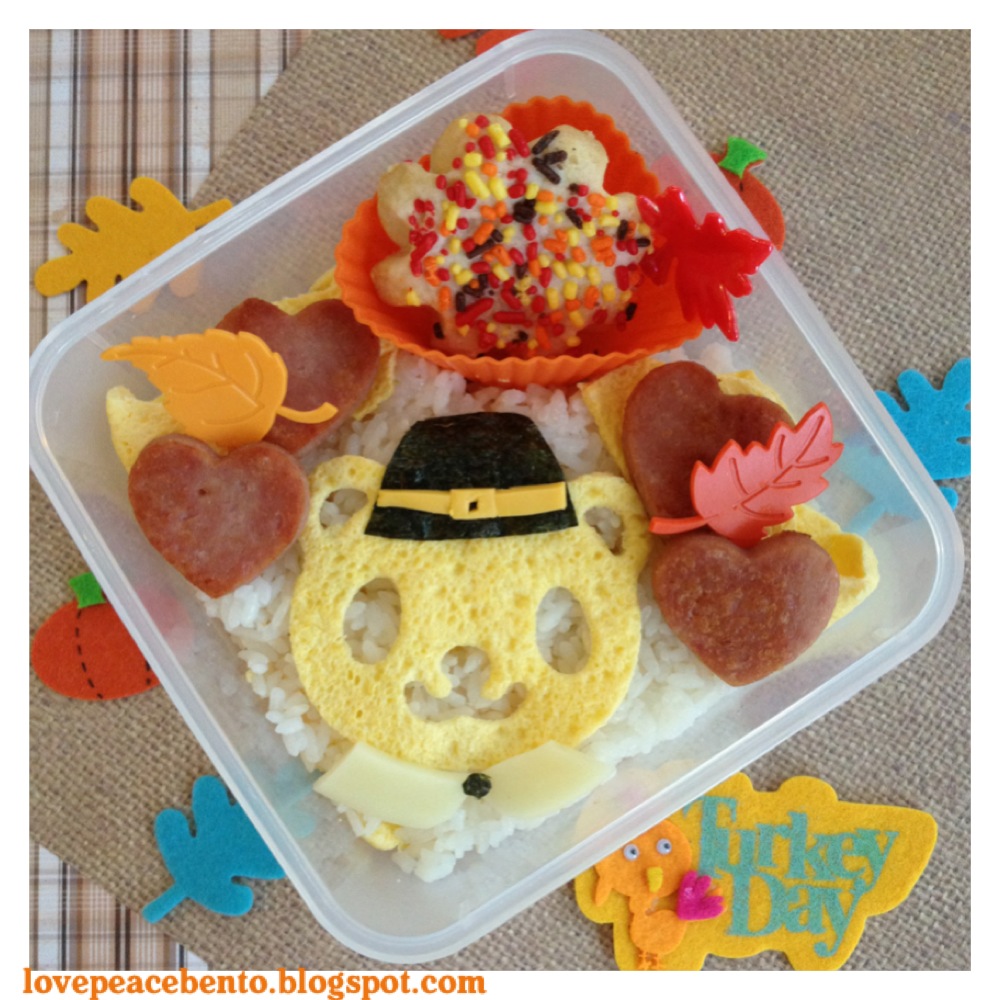 Love Peace Bento: Panda Pilgrim - Happy Thanksgiving