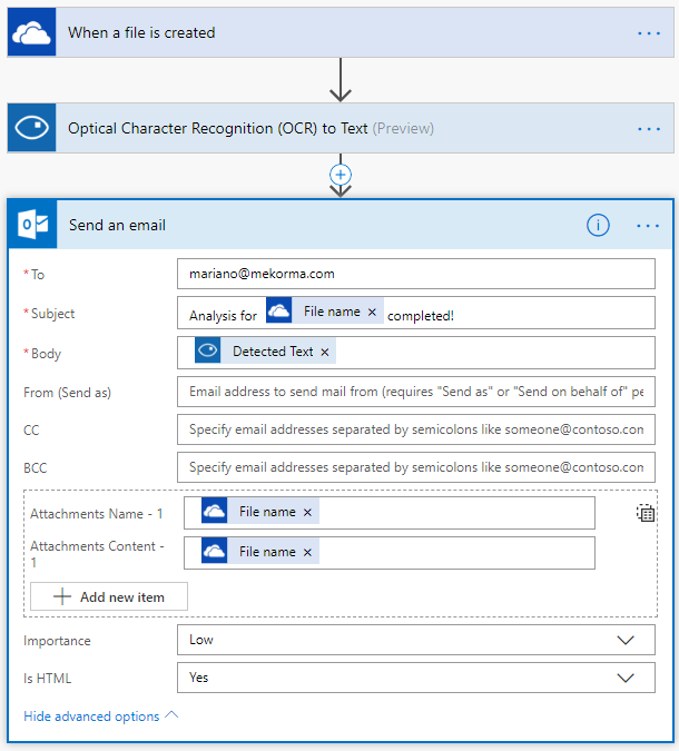 Analyzing expense receipts with Azure Cognitive Services and Microsoft Flow