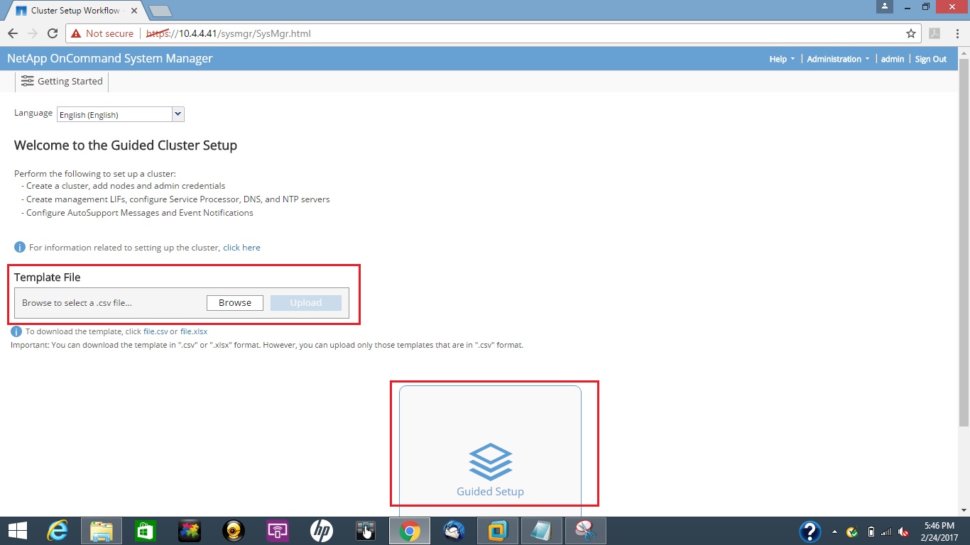 Remote Infrastructure Management Netapp Ontap 9 1 Guided Cluster Setup