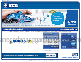Cek Saldo Melalui Internet Banking/Klik BCA - AnePedagangGan