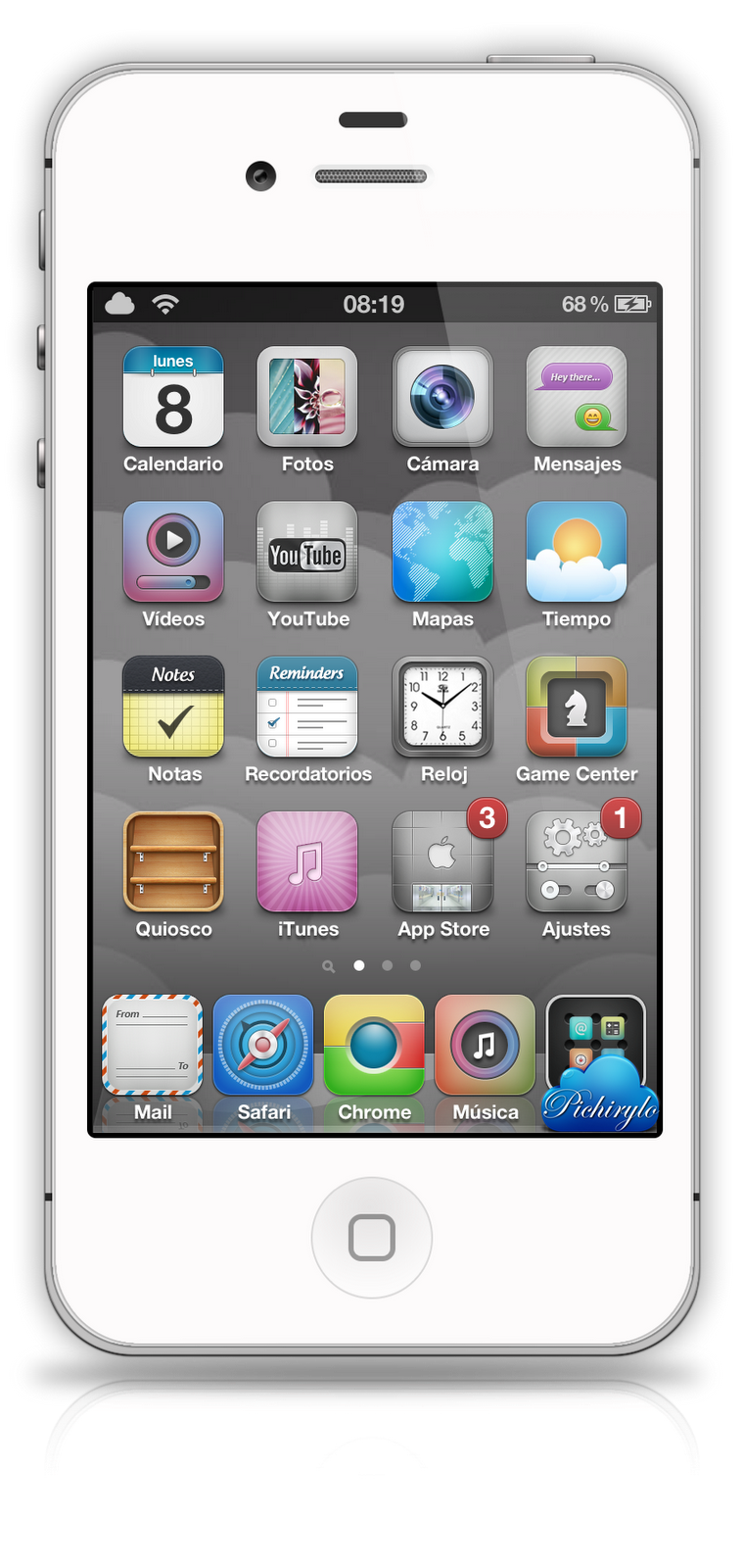 Smooth Texture: Laguna HD / Tema para iPod Touch é iPhone