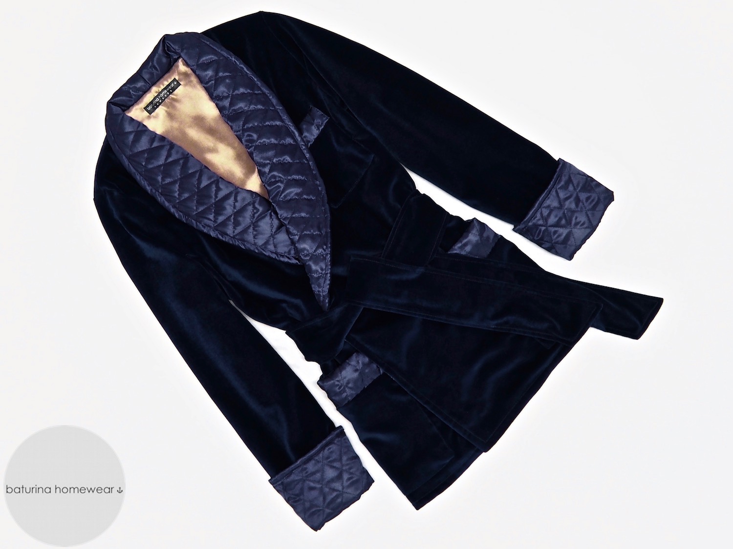 Men's Velvet Smoking Jacket and Quilted Silk Robe
