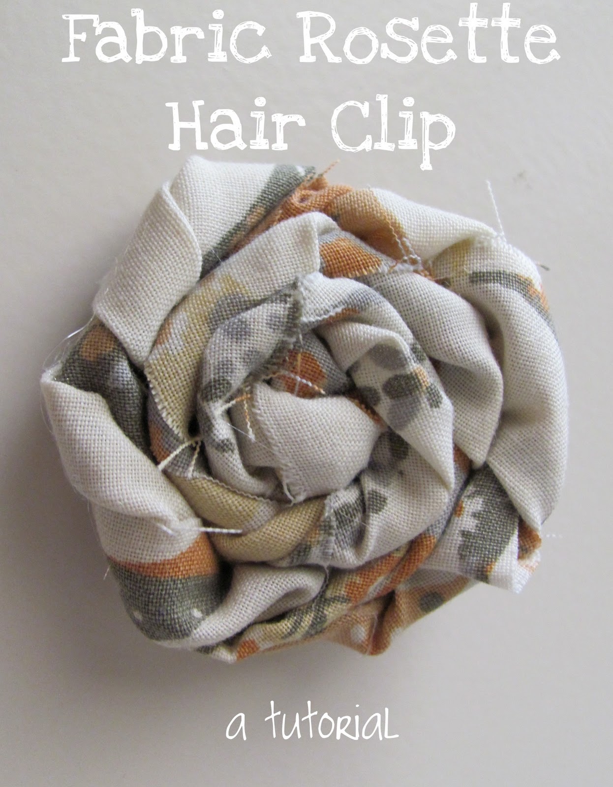 Tutorial Tuesday: Fabric Rosette Hair Clip
