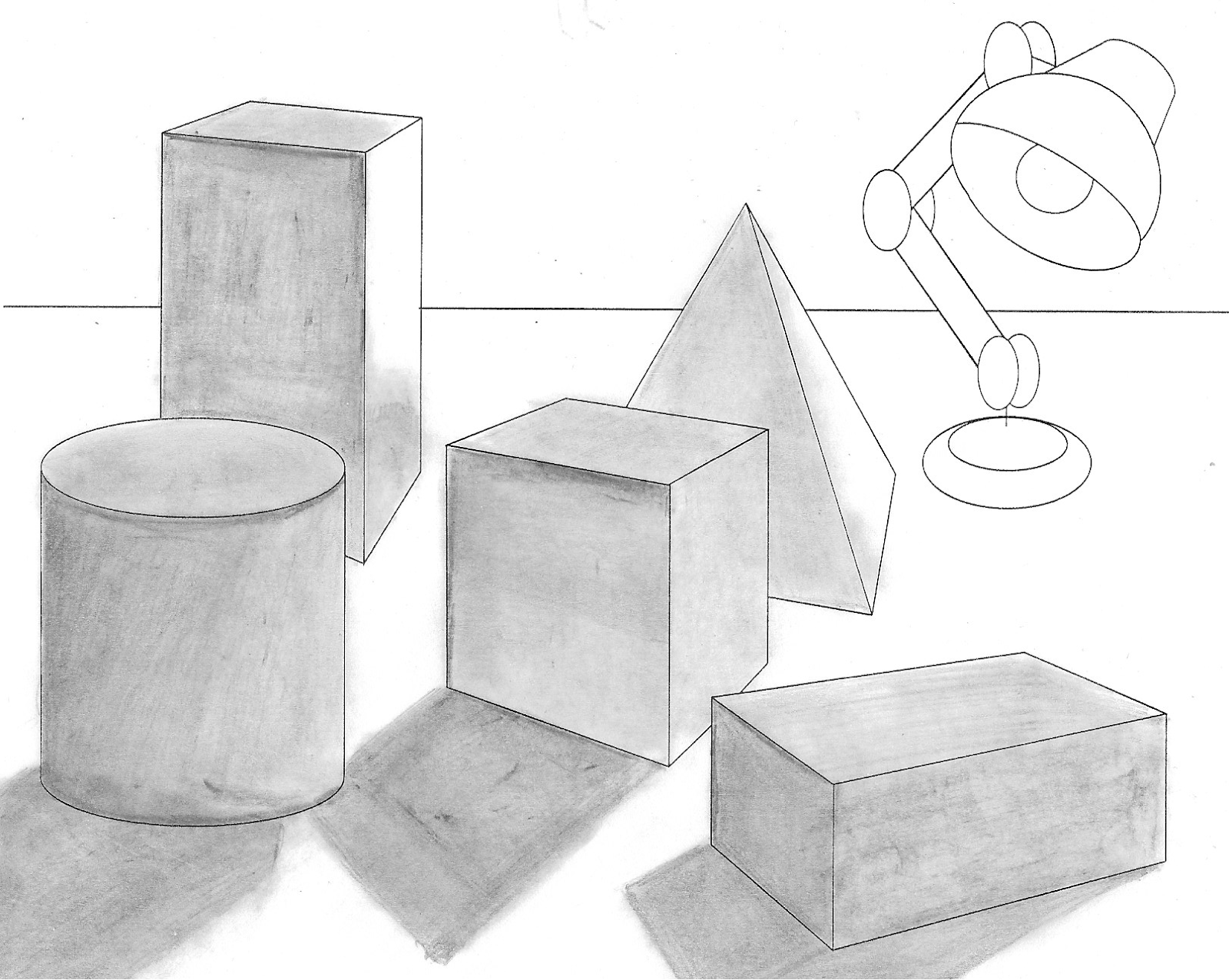Geometry and Arts: 2018-19. P6. Core and cast shadows
