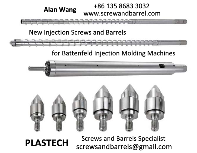 Battenfeld injection screws, cylinders, barrels, screw tips, nozzles ...