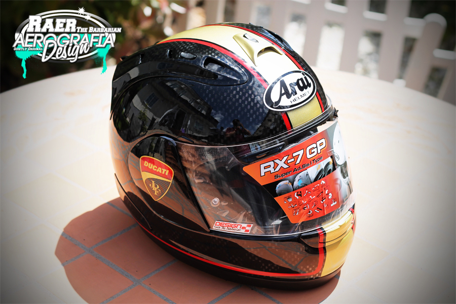 Racing Helmets Garage: Arai RX-GP "Ducati" 2013 by RAER The Barbarian