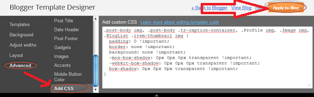 How to Remove Blogger Images Shadows and Borders - My Tricks Pedia