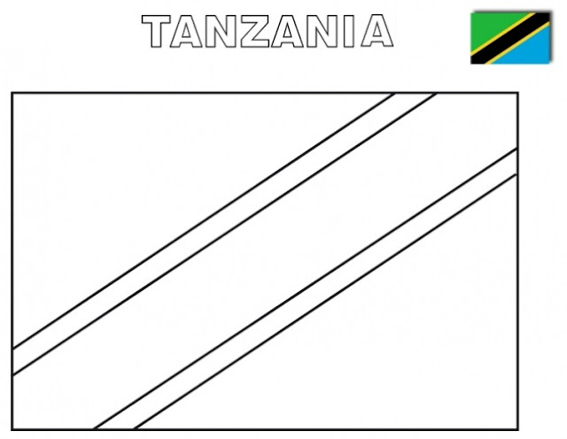 Geography Blog: Tanzania Flag Coloring Page