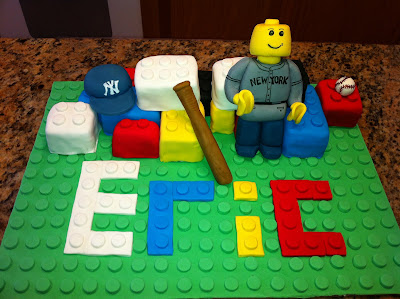 Cakes by Jen: Lego Yankees Eric Birthday Cake