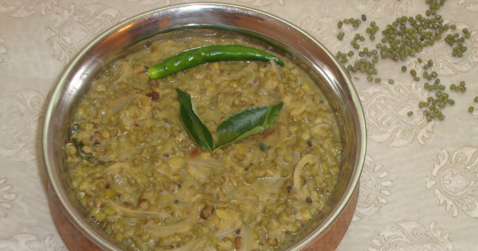 Poornima's Cook Book: Green Gram Dhal / Curry