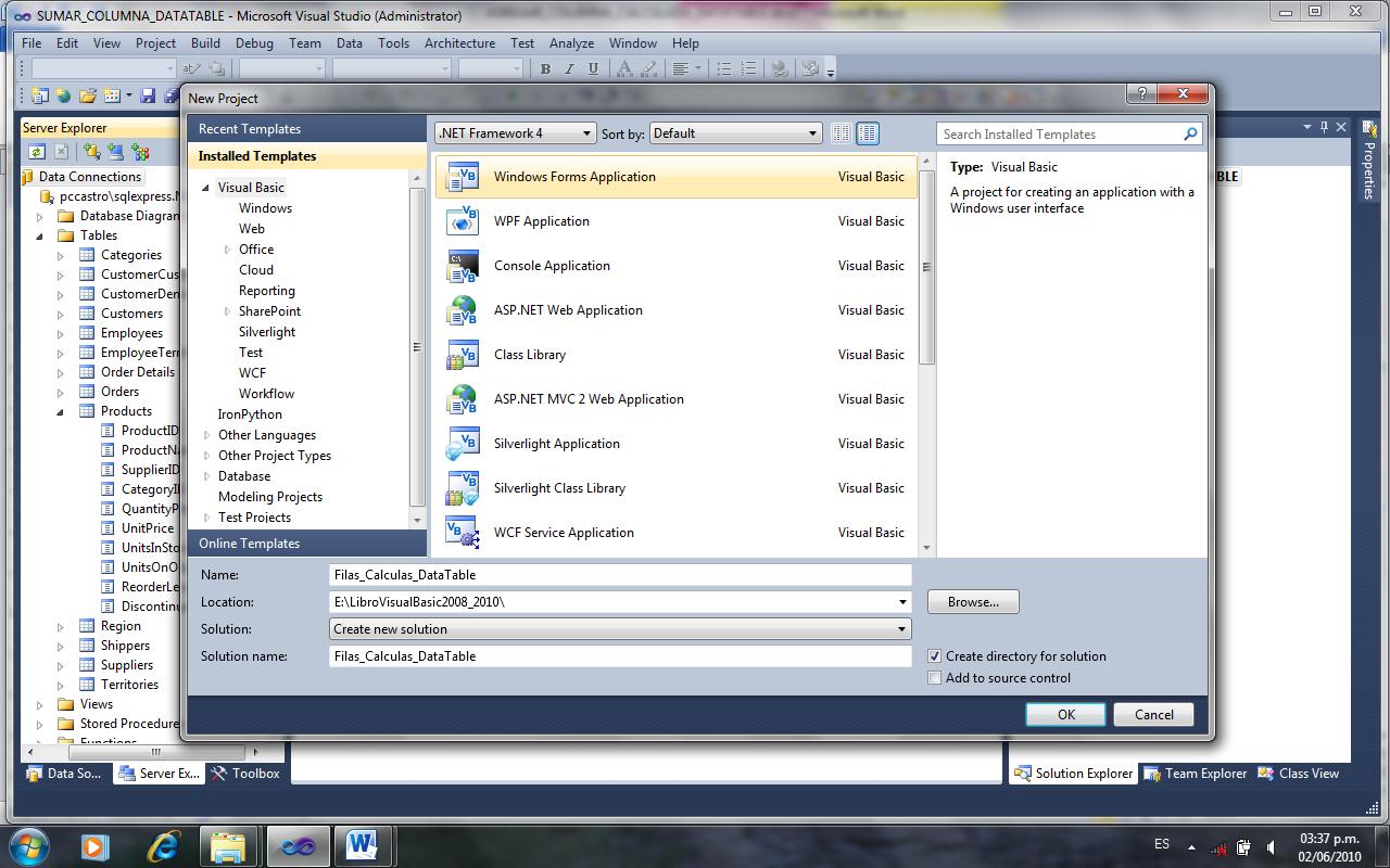 Programando con Visual Basic.Net 2019: ADO.NET - Incluir una columna ...