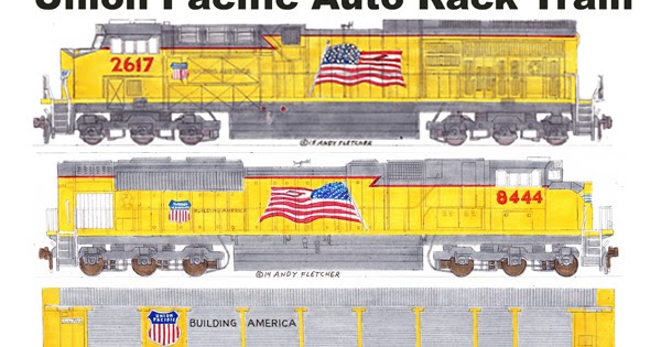 Andy Fletcher Blog-: A Union Pacific Auto Rack Train at Union Pacific ...